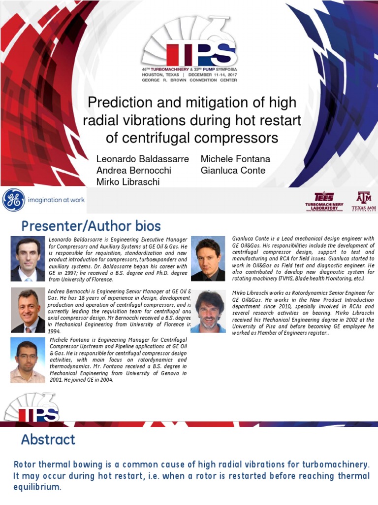 High Vibration of Centrifugal Compressors at Hot Restart | PDF | Continuum Mechanics | Mechanics