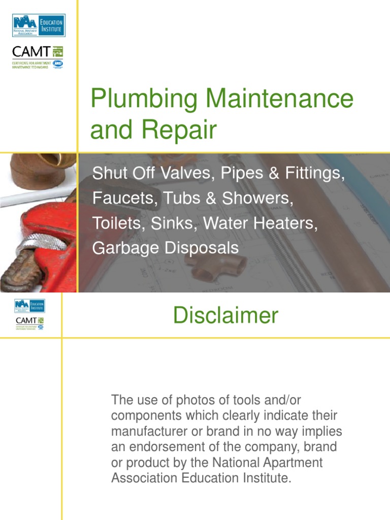 Plumbing Maintenance and Repair | PDF | Plumbing | Tap (Valve)