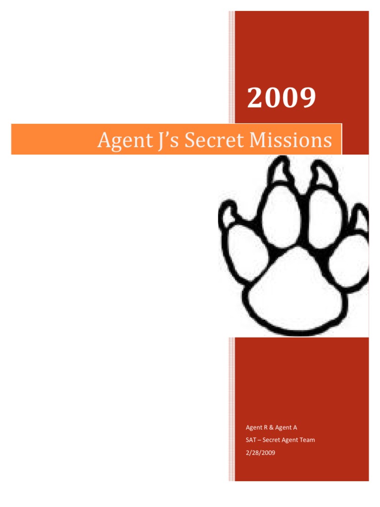 Agent J's Secret Missions | PDF