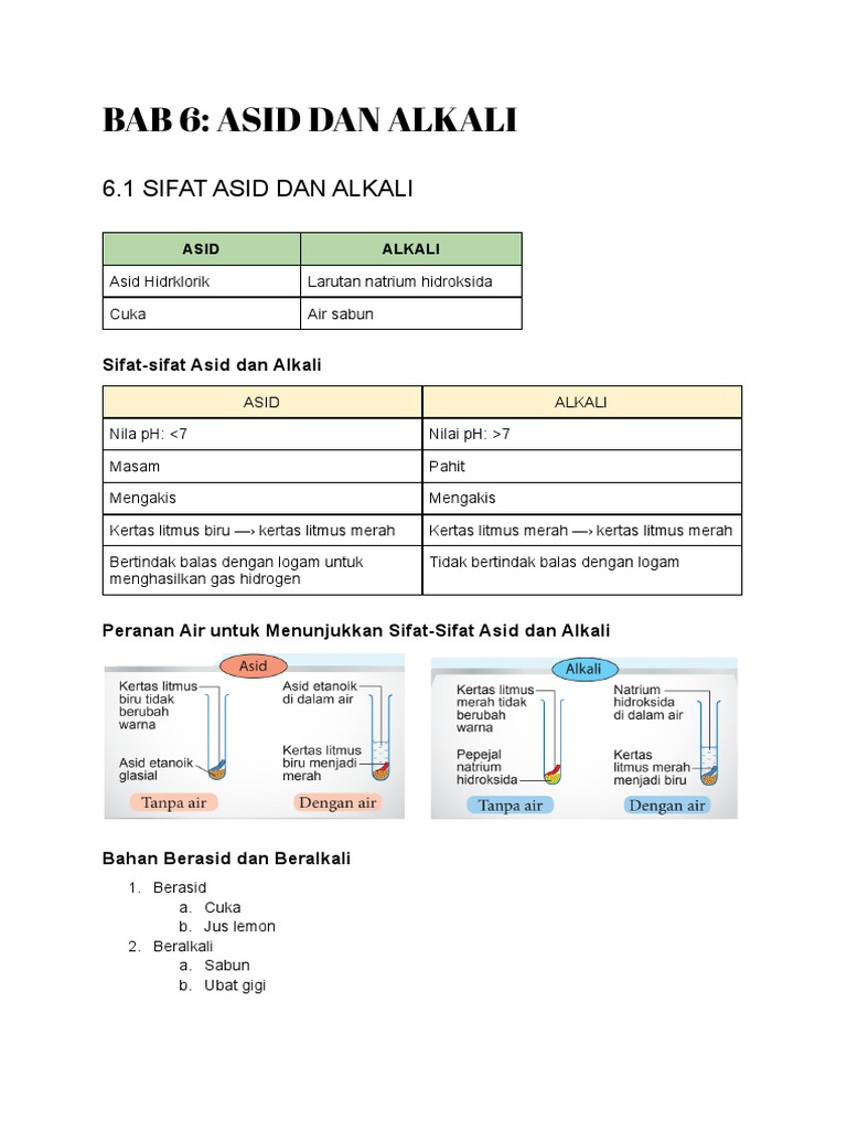 Bab 6 - Asid Dan Alkali | PDF