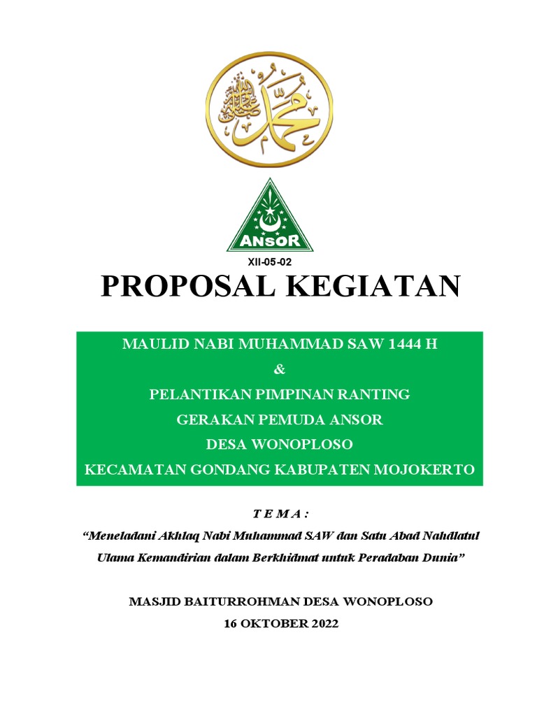 Proposal Maulid Nabi 2022 | PDF