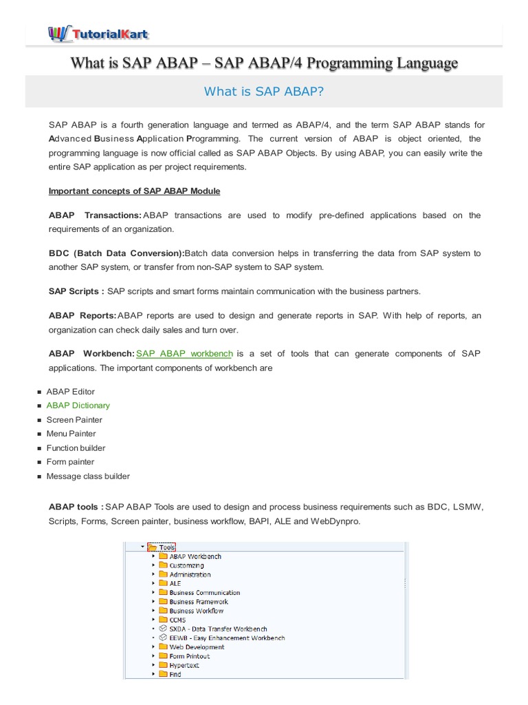 What Is Sap Abap | Download Free PDF | Computer Architecture | Computing