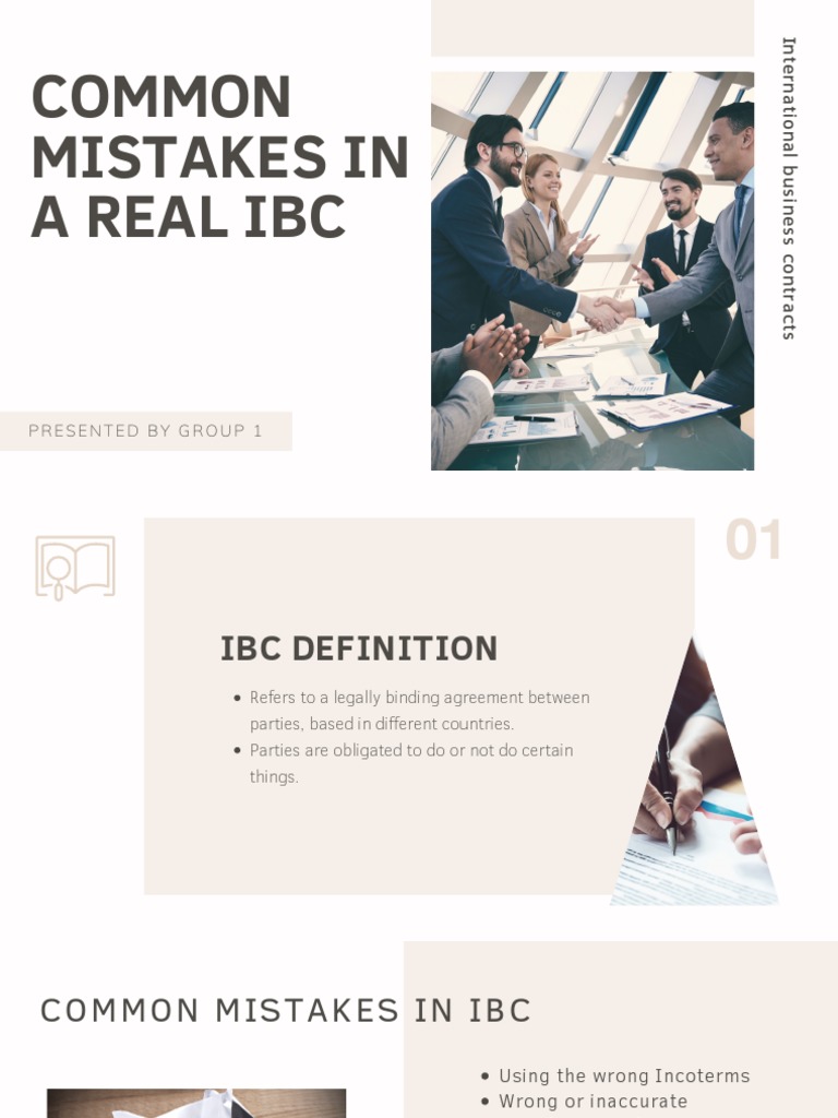 Common Mistakes in A Real Ibc: Presented by Group 1 | PDF | Business ...