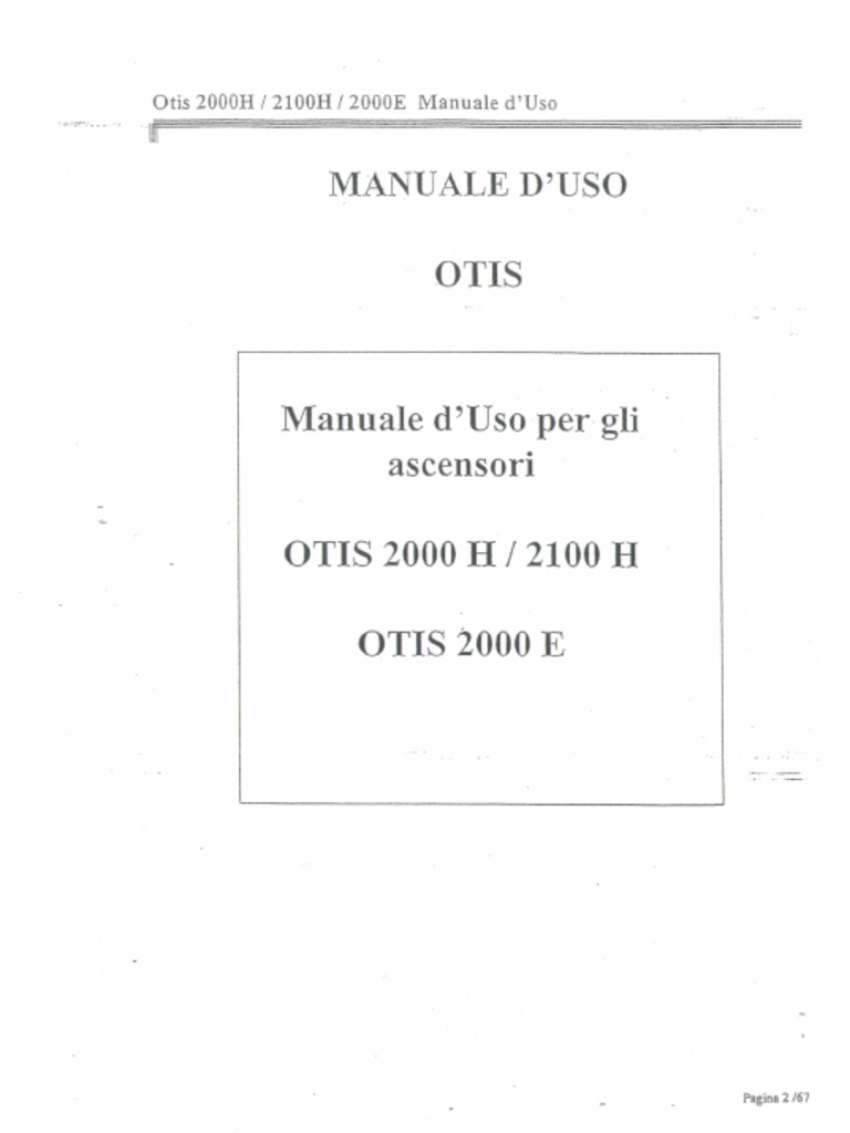 Manuale Asc. Otis | PDF