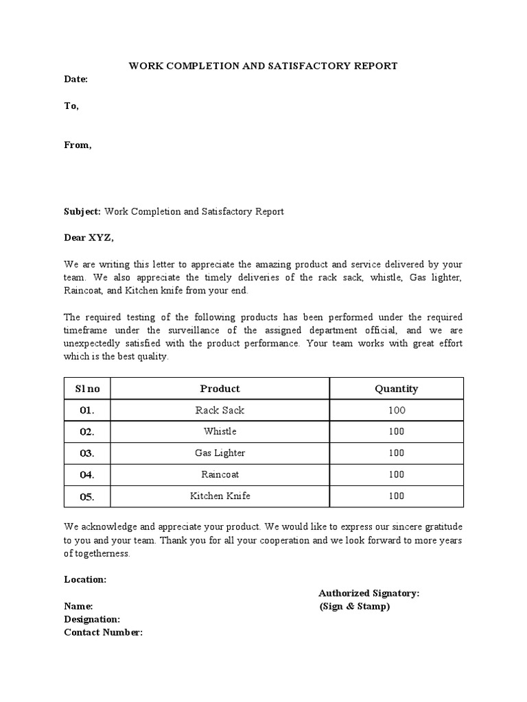 Satisfactory Report Format | PDF