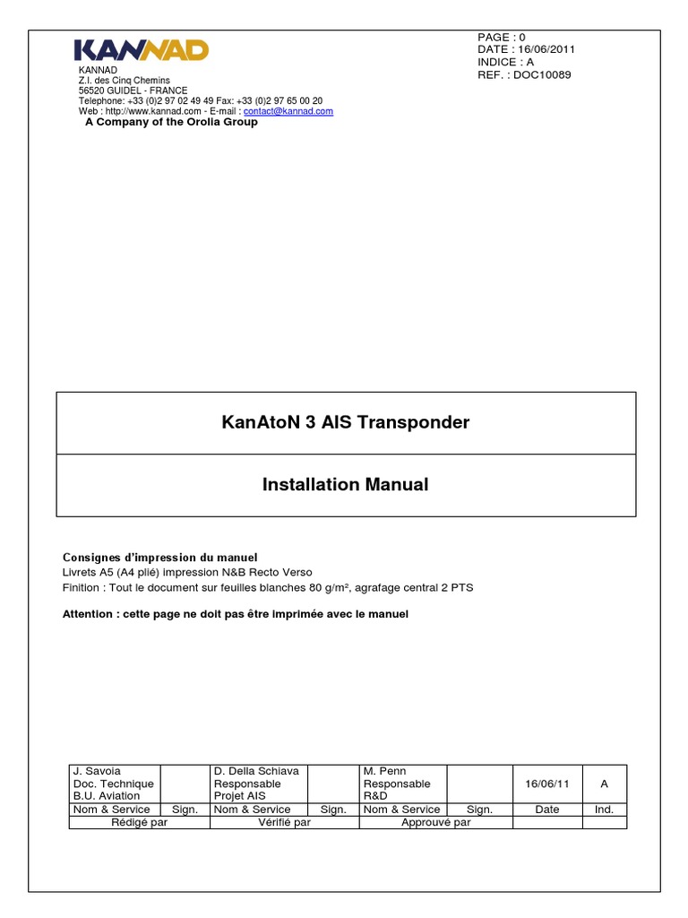 DOC10089A (AIS AtoN Installation Manual) | PDF | Electrical Connector ...