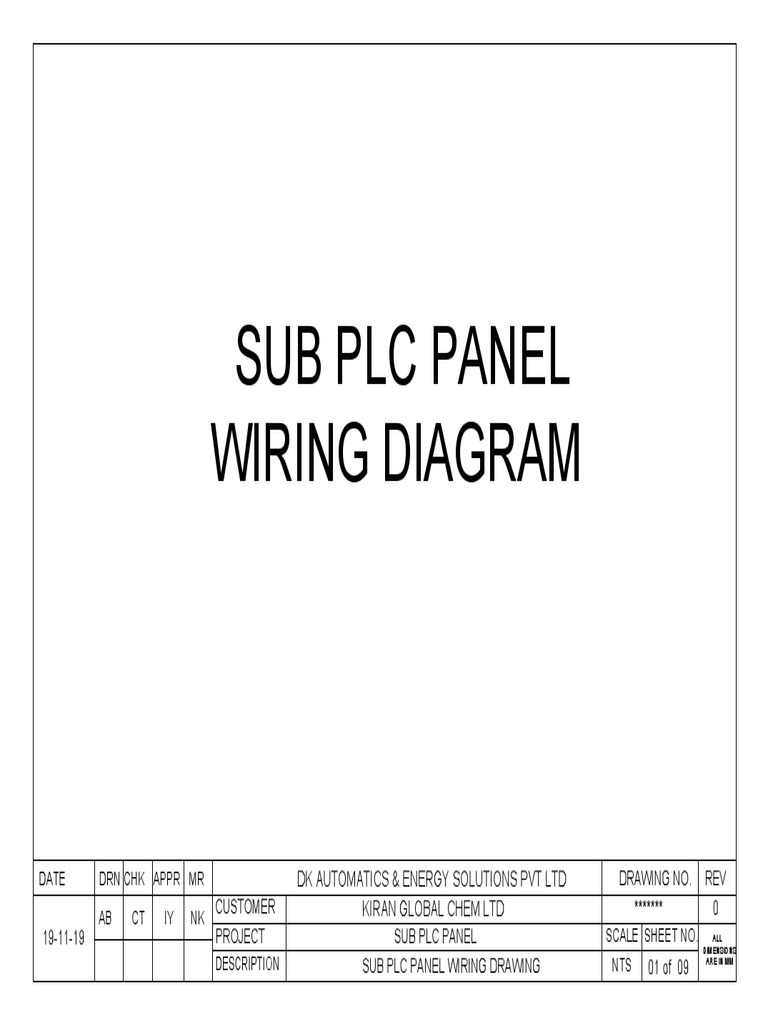 Sub PLC Panel Wiring Diagram | PDF