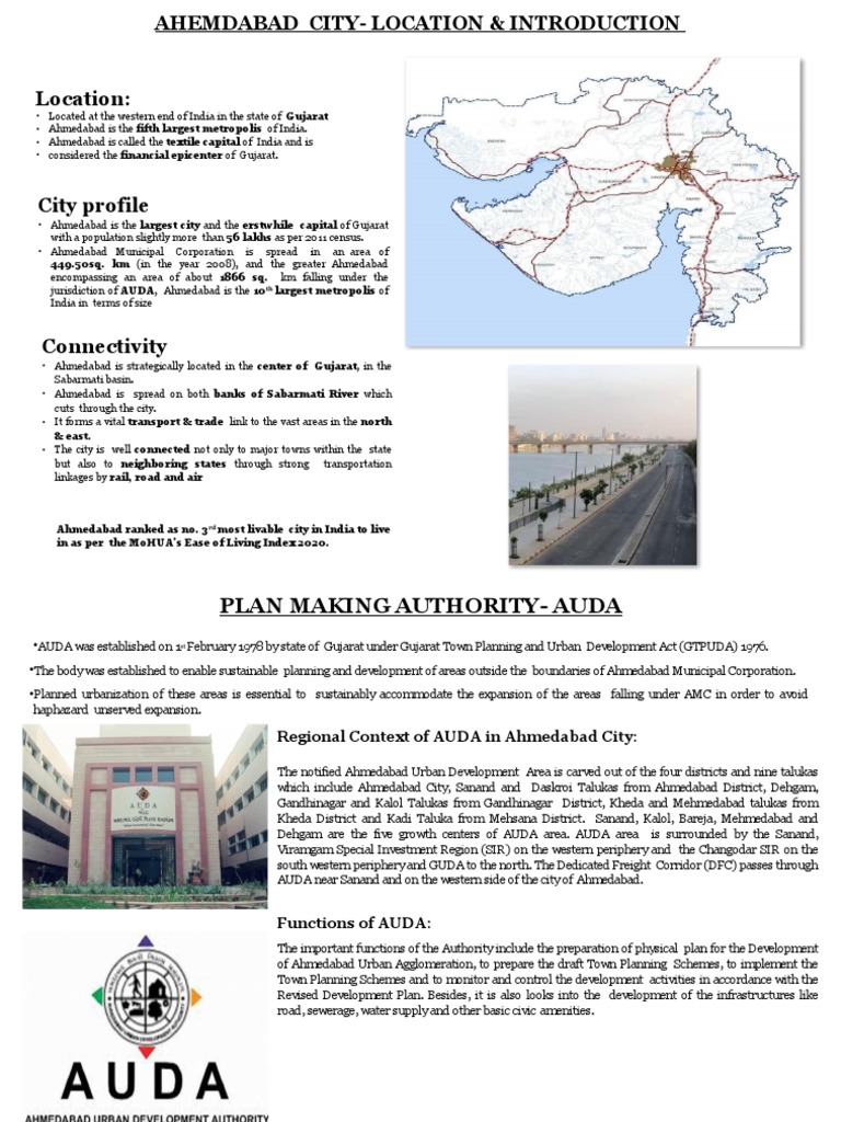 An Overview of the City of Ahmedabad: Location, Governance Structure ...