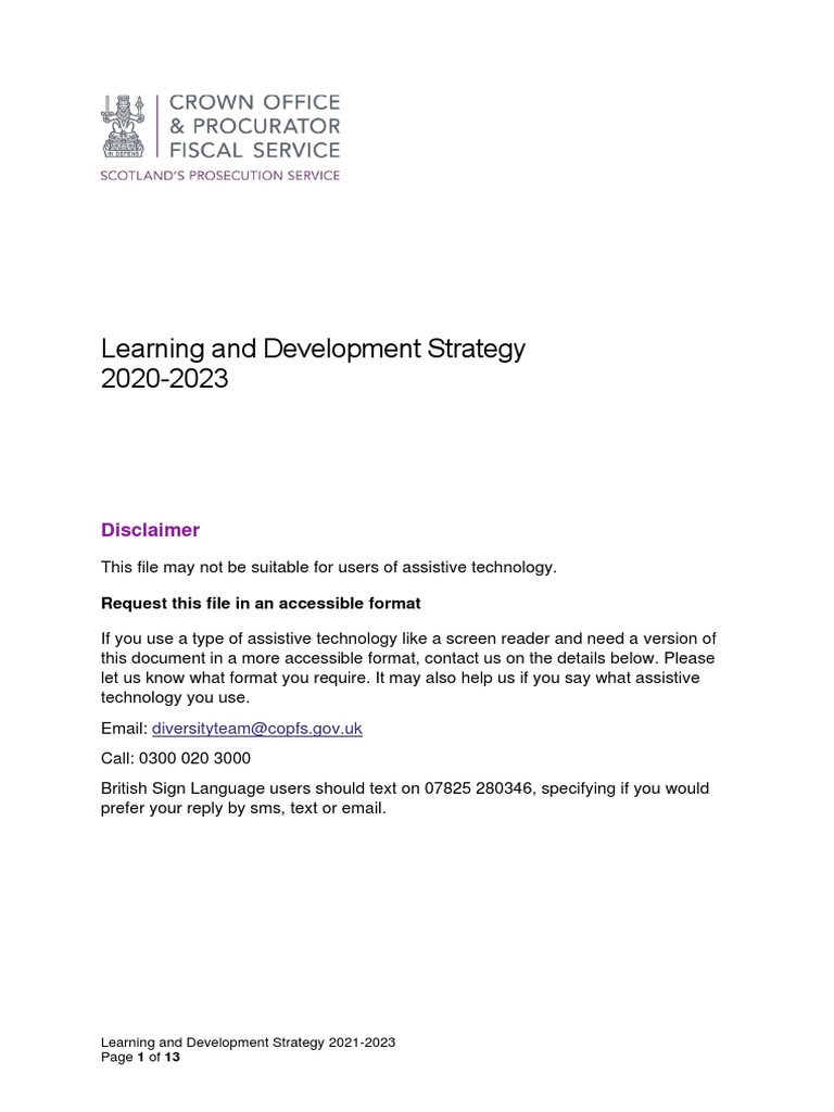 Learning and Development Strategy 2021 23 | PDF | Learning ...