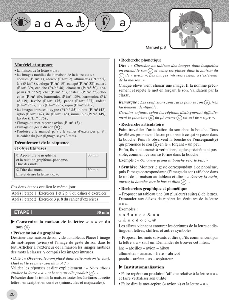 Apprentissage de la lettre « a » | PDF | Écriture bicamérale | Dessin