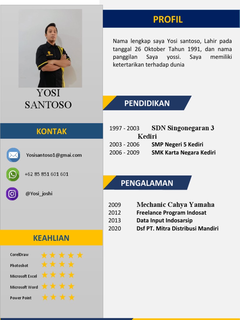 Contoh CV 1 | PDF