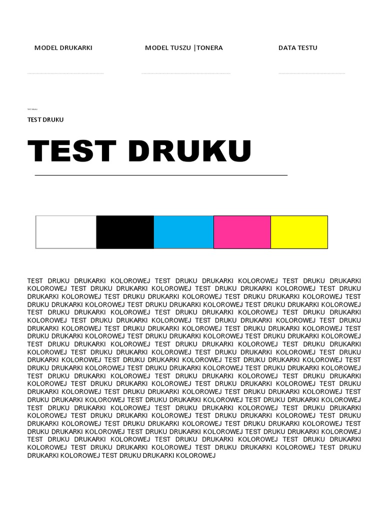 Test Druku Color | PDF