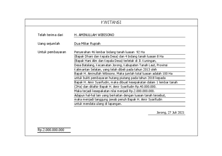 Form Kwitansi1 | PDF