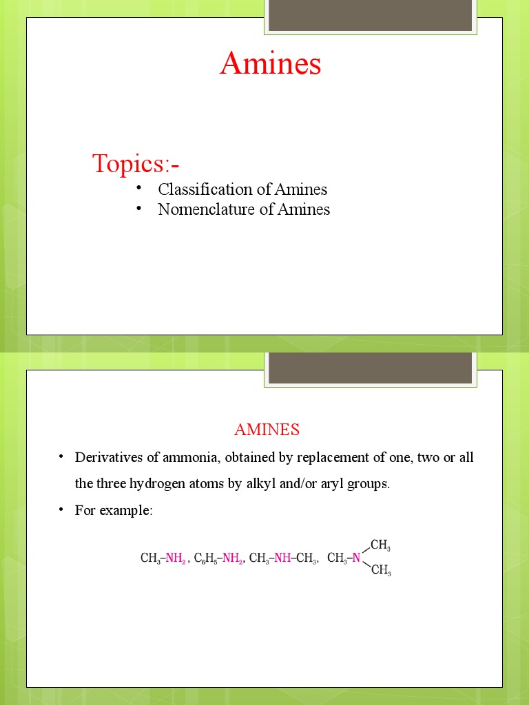 AMINES-1 | PDF