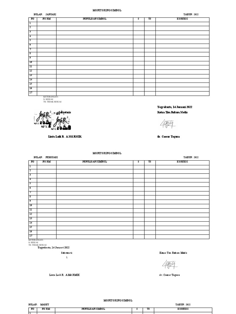 Monitoring Simbol | PDF