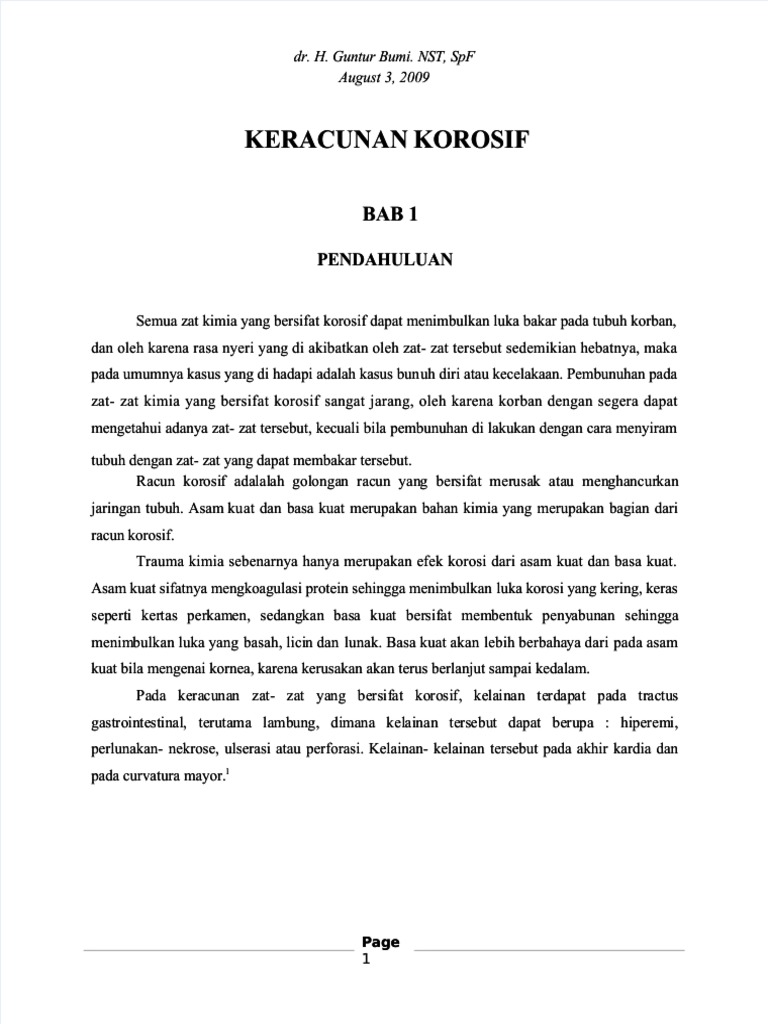 PDF Keracunan Korosif Compress | PDF