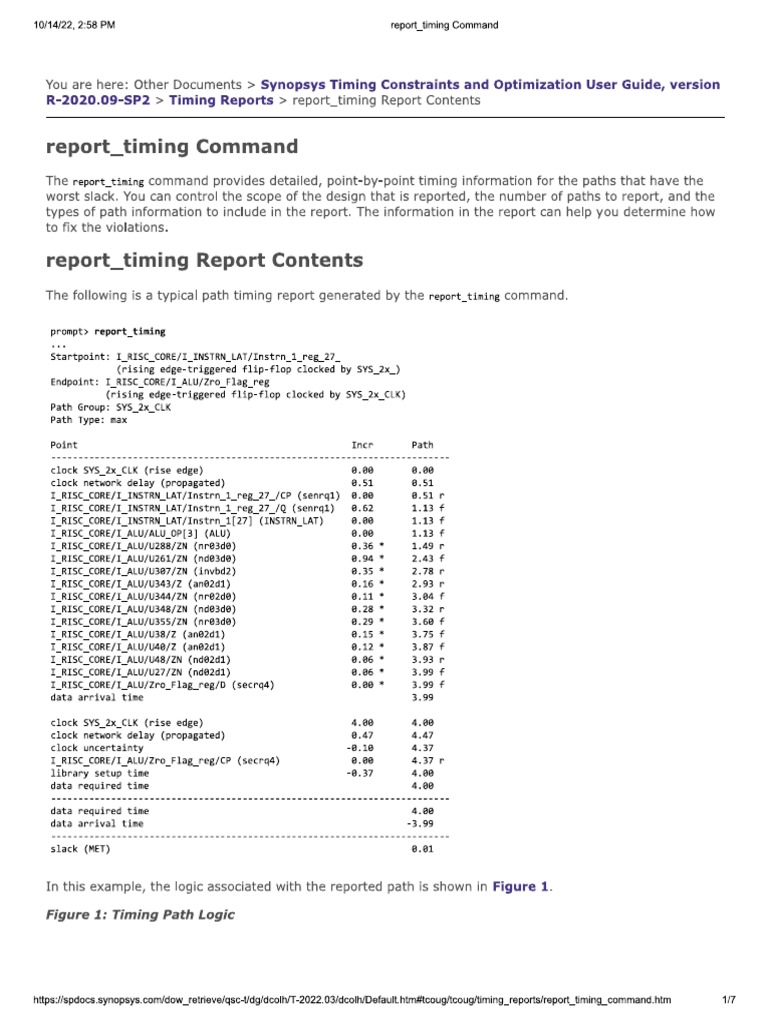 Report Timing Icc 2 Pdf