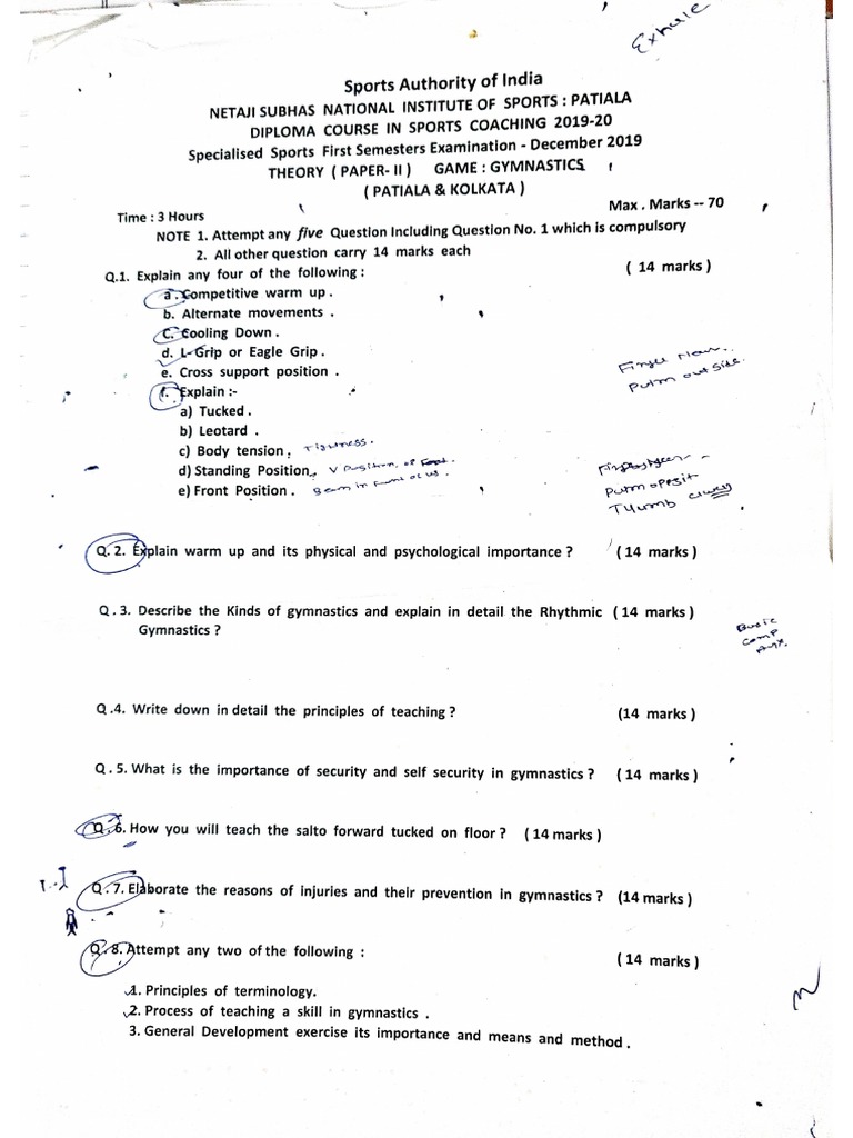 2019-2020 Exam Paper | PDF