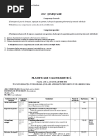 Joc Si Mișcare, Clasa A IV-a - Planificare Și Proiectare | PDF