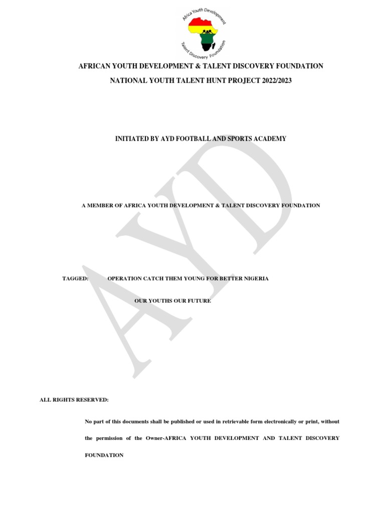 Africa Youth Development Document | PDF | Nigeria | Sustainability