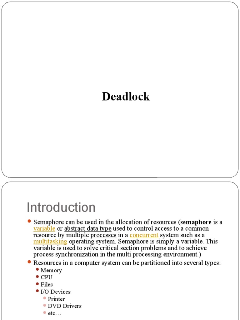 FOS - Chapter 6 - Deadlocks | PDF | Process (Computing) | Software Development