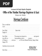 Nikah Form English Blank Bangla | PDF | Marriage | Social Conventions