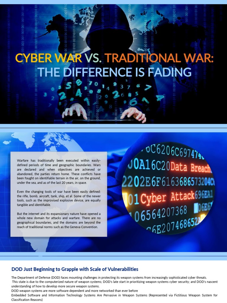 Cyber War vs. Traditional War The Difference Is Fading | PDF | Security | Cyberwarfare