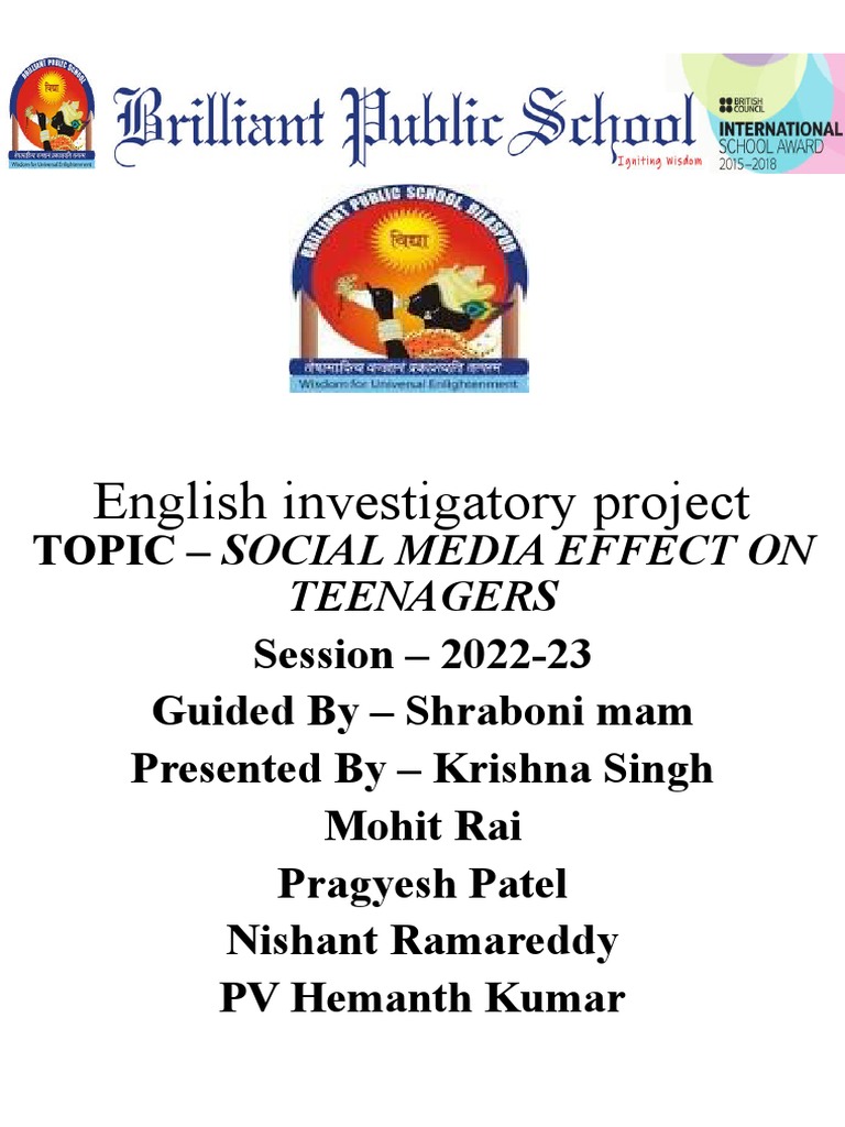 English Investigatory Project | PDF | Social Media | Popular Culture ...
