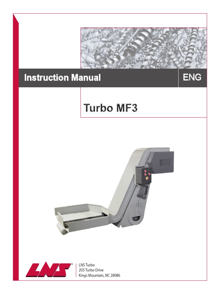 MF3 Chip Conveyor Instruction Manual LNS Turbo | PDF | Belt (Mechanical ...
