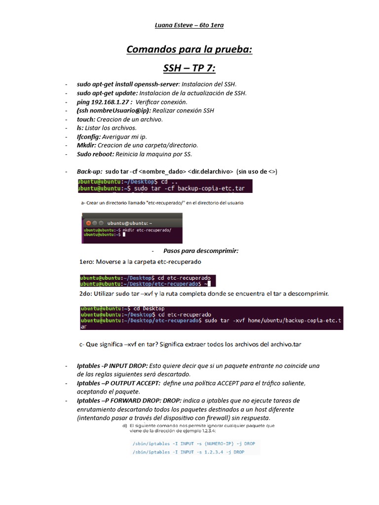 Comandos para La Prueba - S.O | PDF | Gestión de tecnología de la información | Tecnología de ...