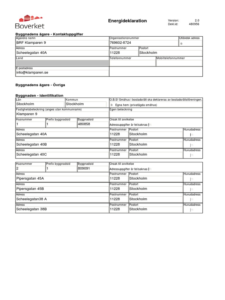 Energideklaration PDF | PDF