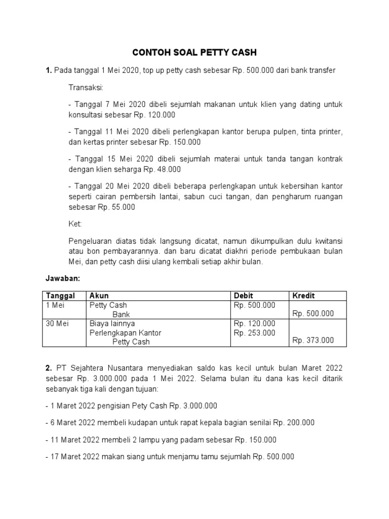 Petty Cash | PDF