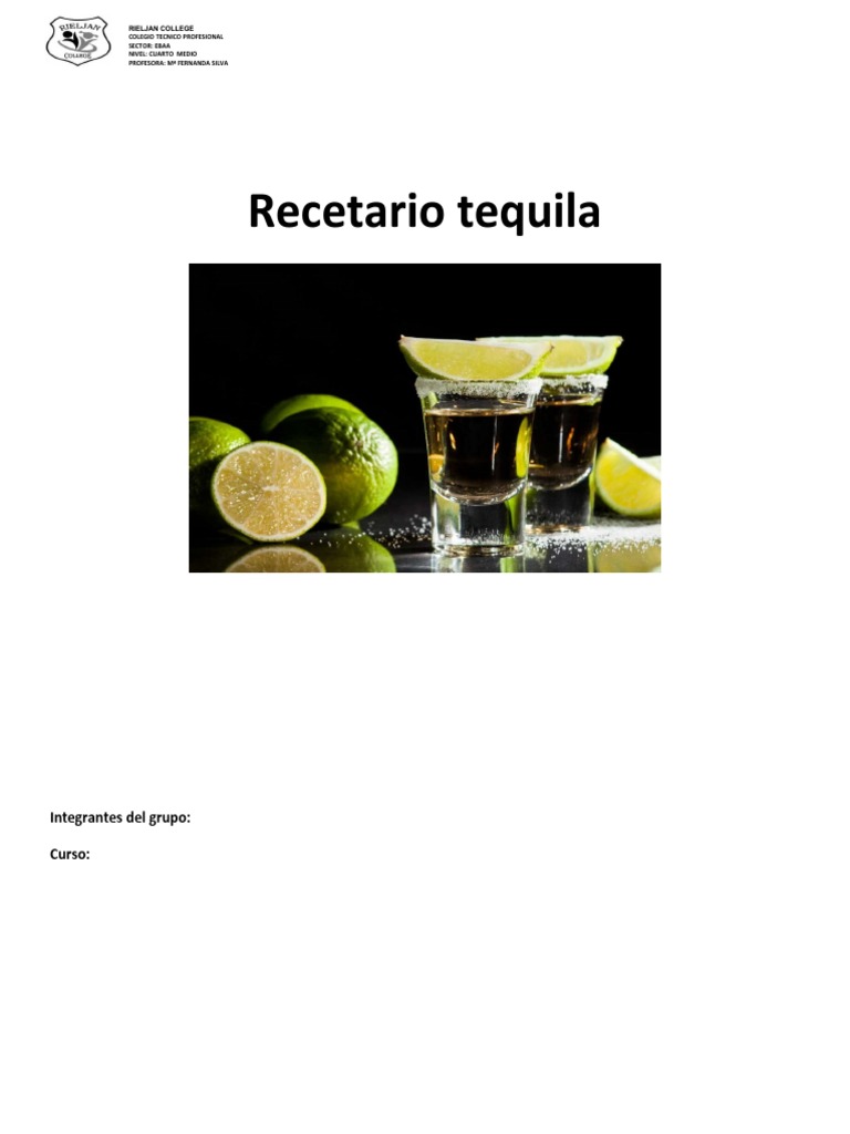 Recetario Tequila | PDF | Bebida | Bebidas alcohólicas