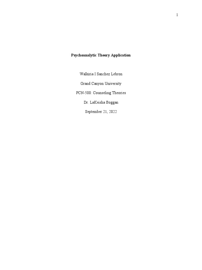 Applications of Psychoanalytic Theory | PDF | Psychotherapy ...
