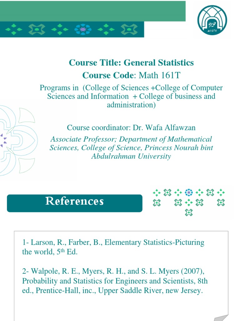 First Lecture in Elementary Statistics 101 | PDF | Level Of Measurement ...
