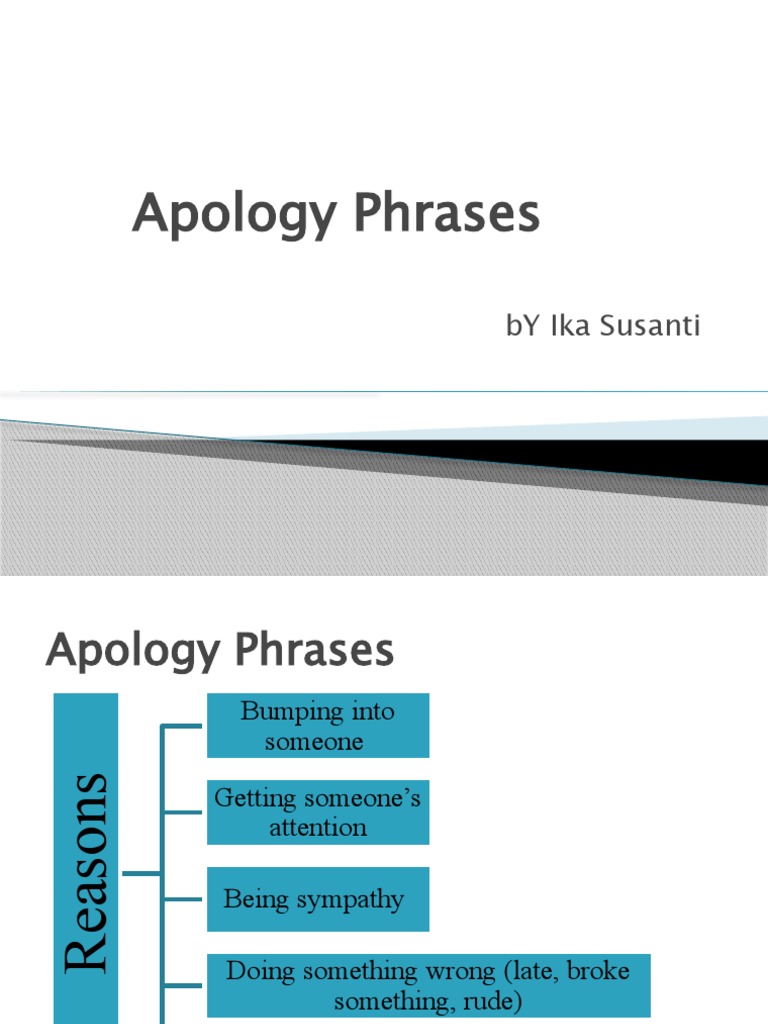 Effective Apology Phrases for Any Situation | PDF