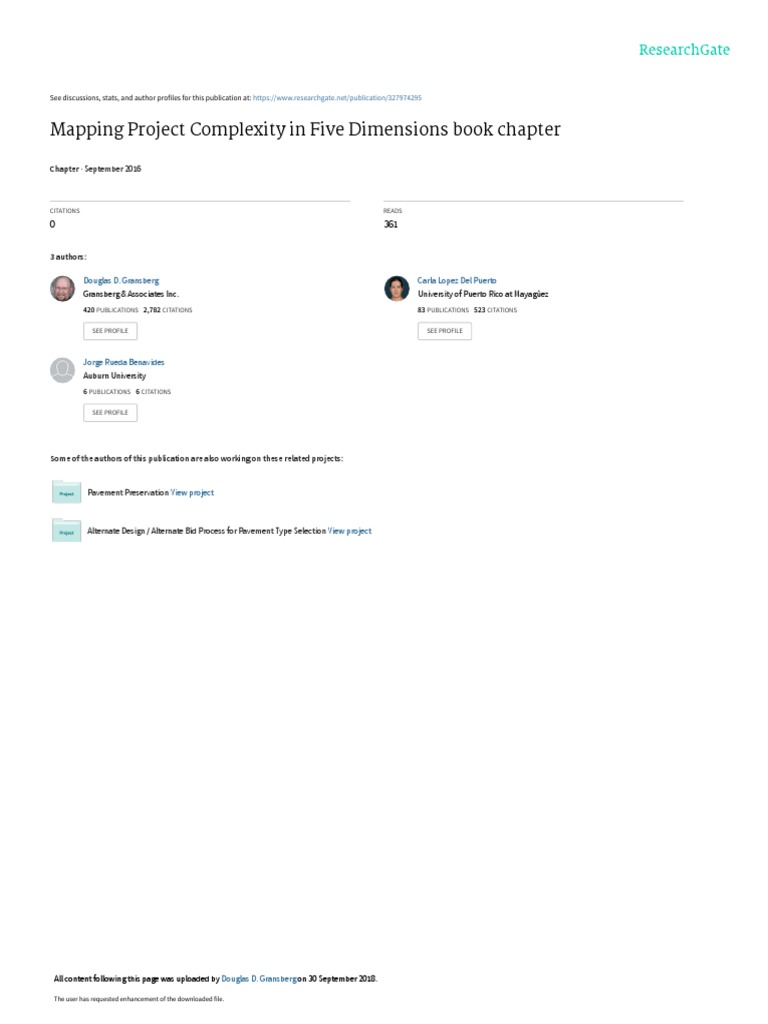 Mapping Project Complexity in Five Dimensions | PDF | Project ...