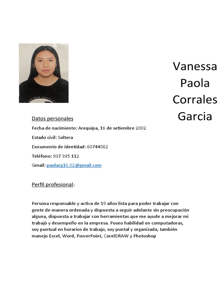 CV Paola Corrales | PDF