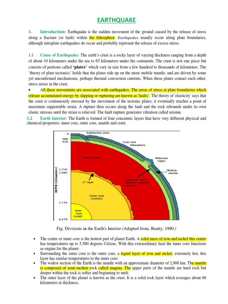 DSTM | PDF | Earthquakes | Plate Tectonics