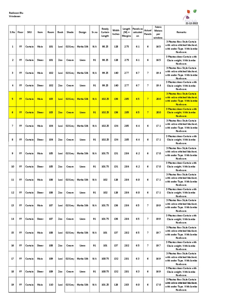 Radisson Blu Vrindavan Curtain Prog. | PDF | Curtain | Glass Applications