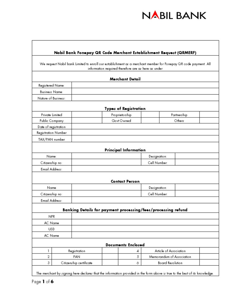 Fonepay QR Agreement | PDF | Qr Code | Payments