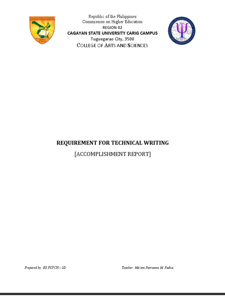 Technical Writing Accomplishment 1 | PDF | Cognition