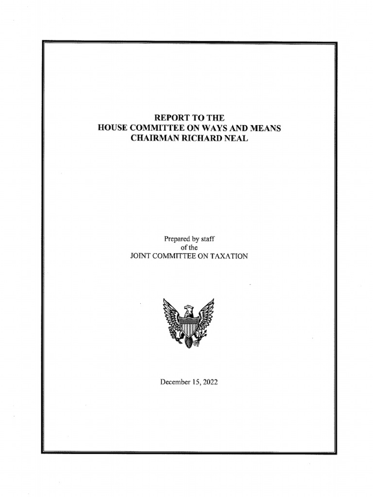 Joint Committee On Taxation Report On Tax Returns by Donald Trump | PDF