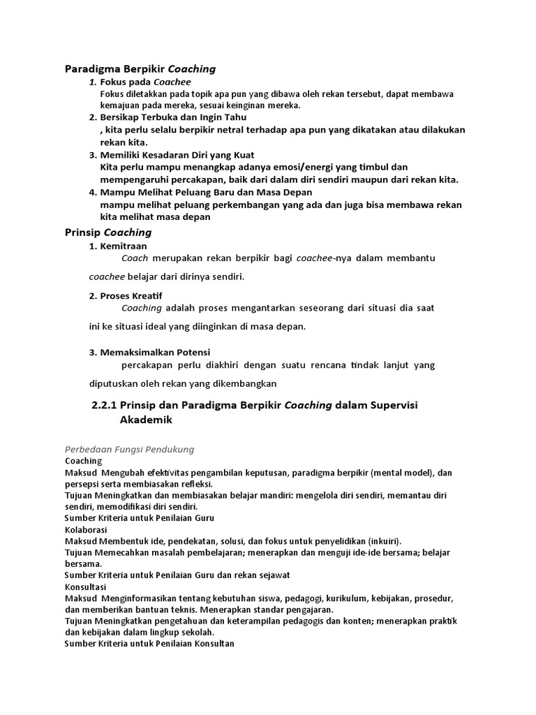 Paradigma Berpikir Coaching | PDF Paradigma Berpikir Coaching | PDF