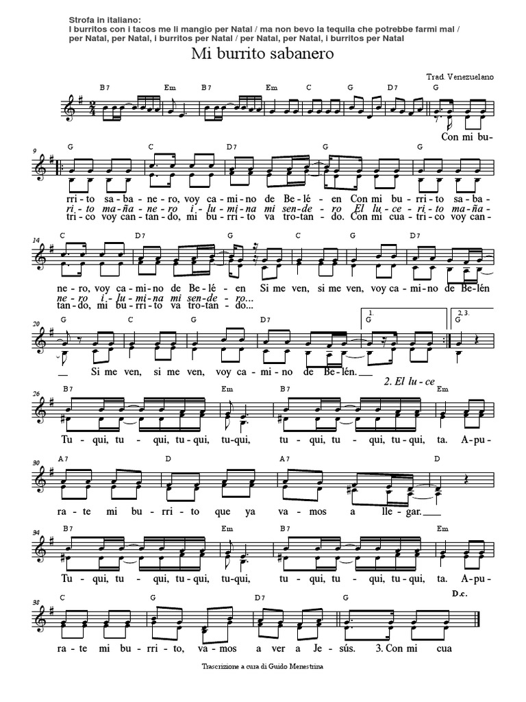 Mi burrito sabanero GM | PDF