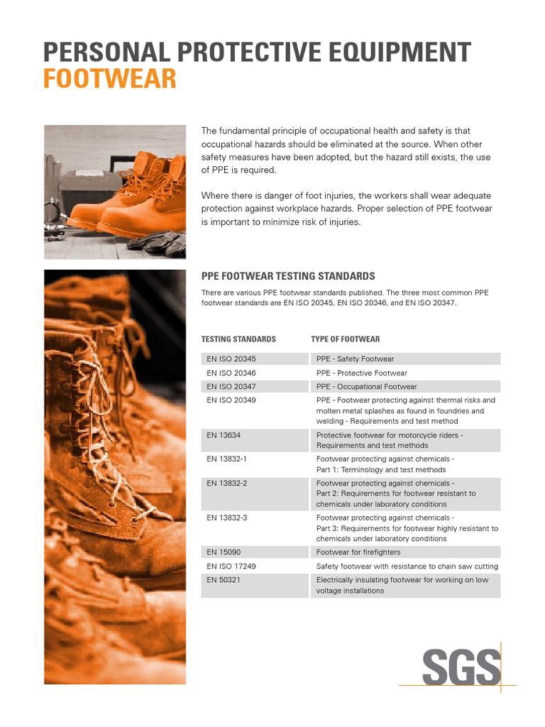 SGS PPE Safety Shoes A4 EN 13 V1 | PDF | Personal Protective Equipment ...