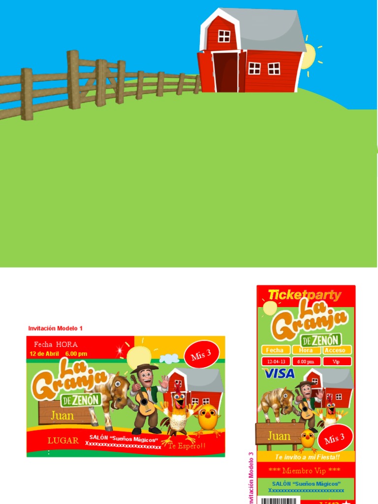 Kit La Granja de Zenon Version 2 - Bonito Bonito Kits Imprimibles ...