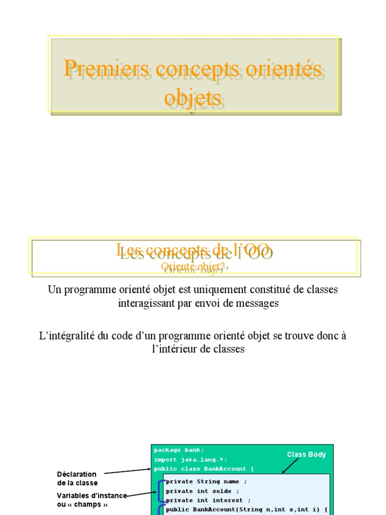 Cours POO Java | PDF | Classe (informatique) | Langage de Modélisation ...