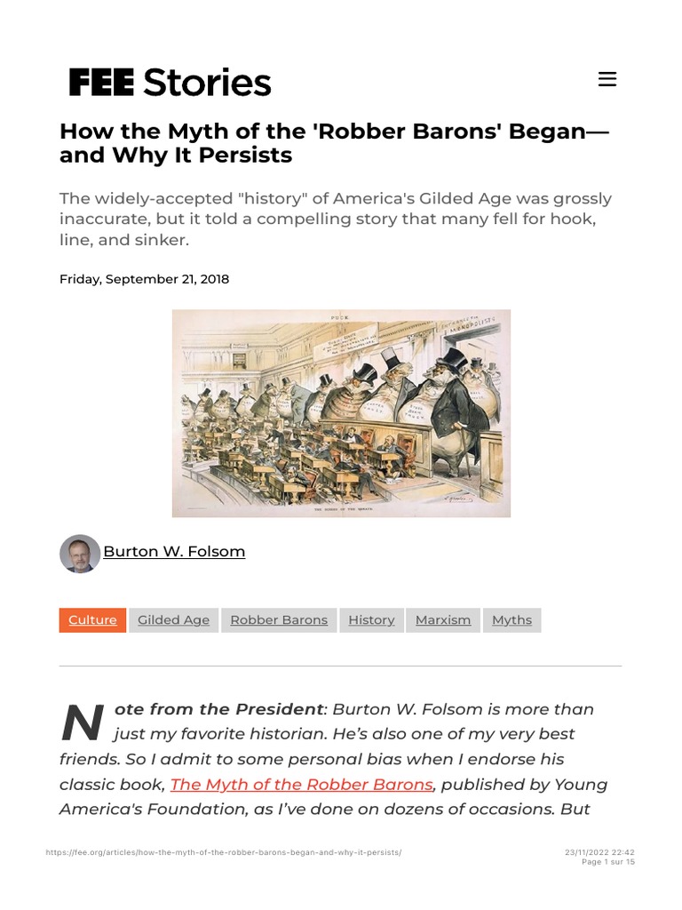 How The Myth of The 'Robber Barons' Began-And Why It Persists ...