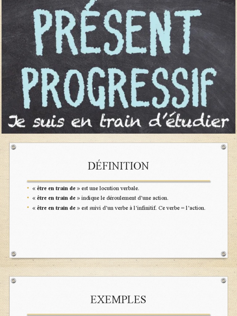 Présent progressif | PDF | Verbe | Linguistique